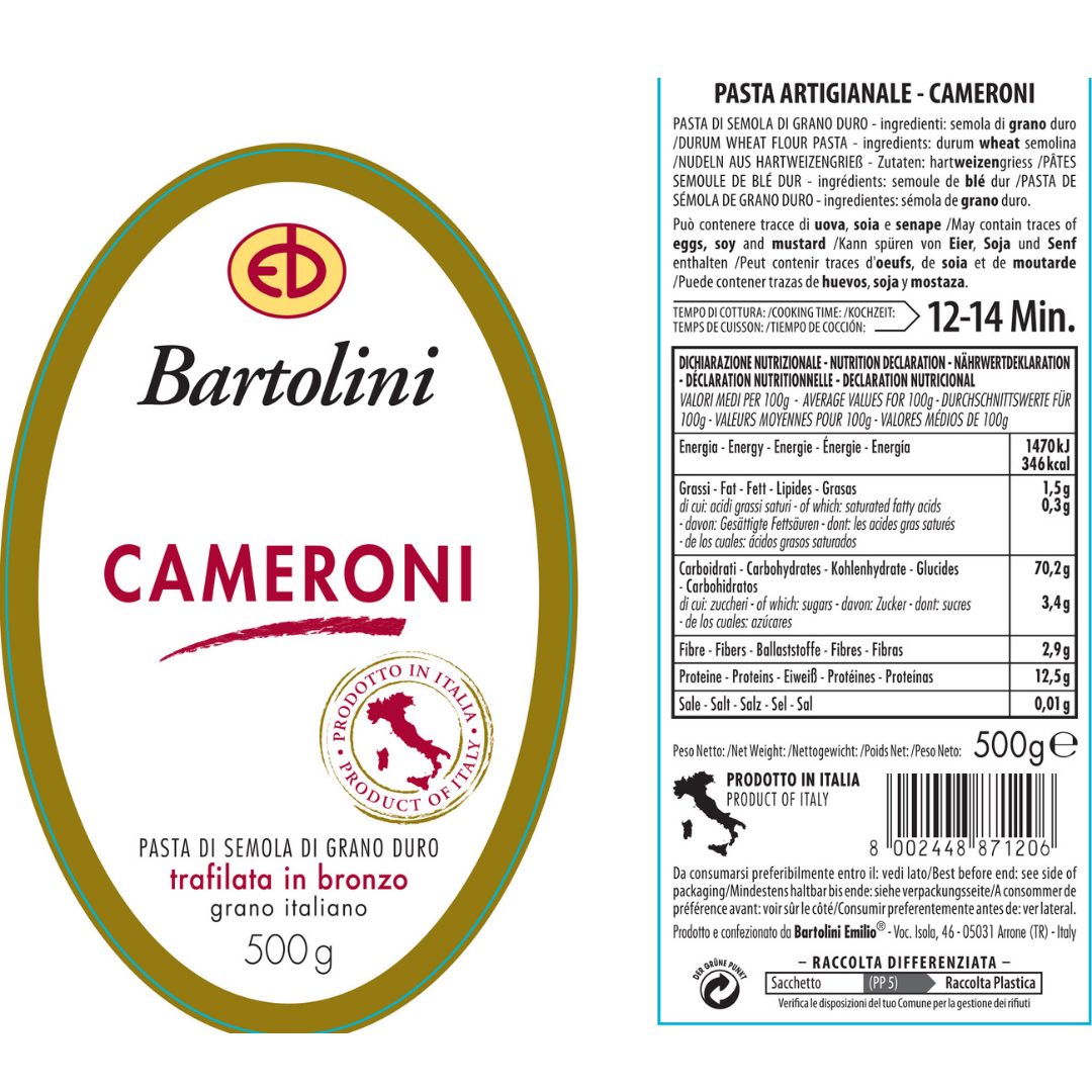 Cameroni di Semola di Grano Duro – Oleificio Piccinini